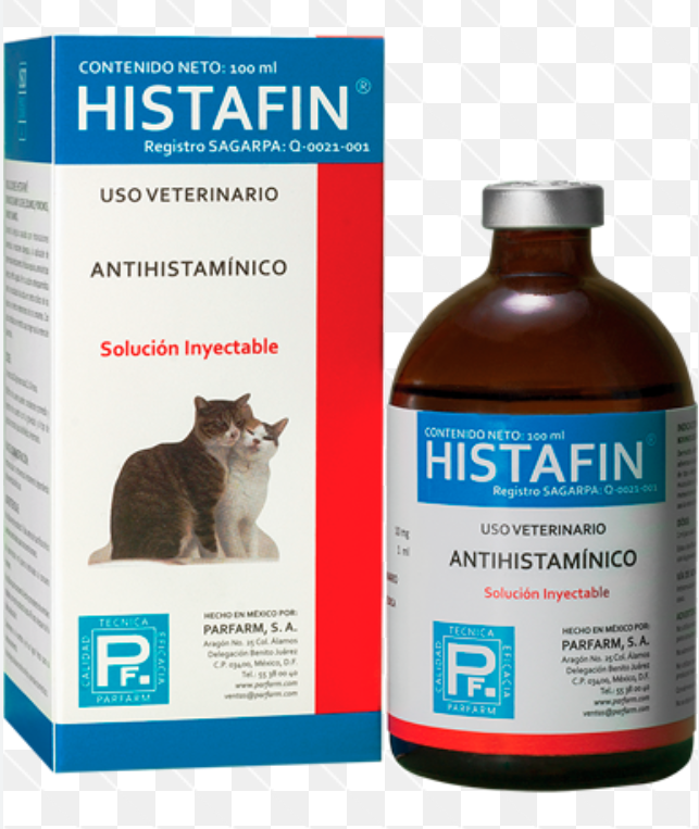 Histafin antihistamínico inyectable 100mL | Finca Los Laureles